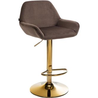 Clp Tabouret de bar Braga or velours Marron