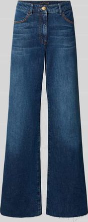 Luisa Cerano Flared Fit Jeans aus elastischem Baumwoll-Mix mit G&uuml;rtelschlaufen