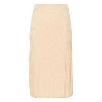 Joseph Feinripp-Merinorock Beige - - Skirts - Damen - Beige - L