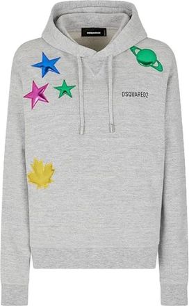 Dsquared2 Femme, Sweatshirts et sweats &agrave; capuche, Gris, Taille: 40 FR SweaT-shirts &agrave; capuche