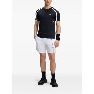 HUGO BOSS Logo-Print Recycled Polyester T-Shirt - Blue