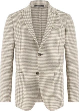 Boggi Milano Homme, Vestes, Beige, Taille: M B Jersey Veste crois&eacute;e