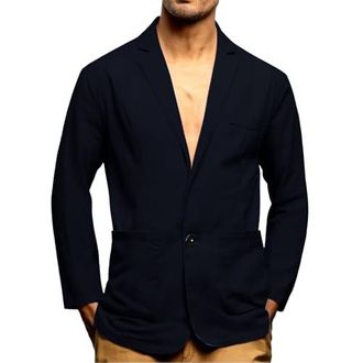 Generic Chemise d&eacute;t&eacute; blanche en lin pour homme - T-shirt &agrave; manches longues - Col en V - Manches longues - Chemise blanche - Chemise de plage en coton pour hom