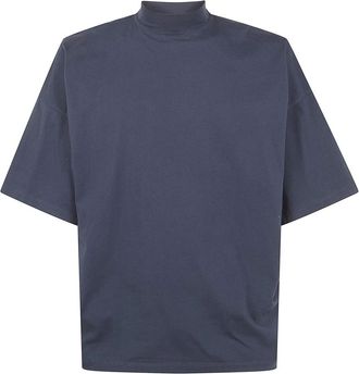 Jil Sander Homme, Tops, Bleu, Taille: XS Cotton Crew-Neck T-Shirt