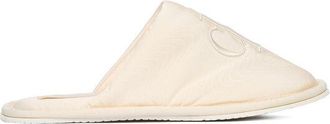 Calvin Klein Jeans Hausschuhe Slipper Satin Moire YW0YW02053 Écru