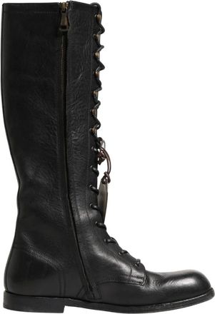 Dolce & Gabbana Homme, Chaussures, Noir, Taille: 44 EU Bottes Hautes Re-Edition