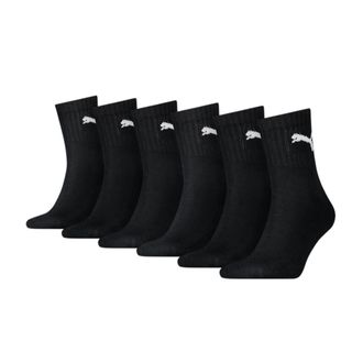 Puma Kurze Crew-Socken im 6er-Pack, Kleidung, Schwarz, 35-38