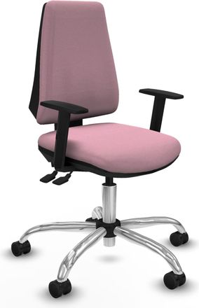 Piqueras y Crespo Palo Elche Schreibtischstuhl Rosa mit 1D-Armlehnen, ausgestattet mit Asincro und Schneidschaum, Rollen 65 mm, Nylon. Rosa