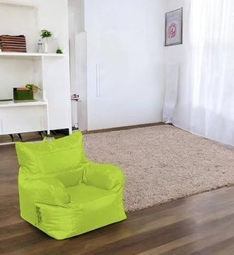 Talamo Italia Dmora Gepolsterter Sessel mit Armlehnen, Farbe Grün, Maße 80 x 80 x 80 cm