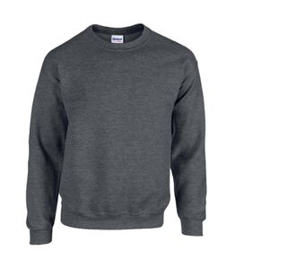 Gildan Herren Sweatshirt aus Fleece mit Rundhalsausschnitt, Stil G18000/1x Dark Heather & 1x HL Kauf Notizblock, XL