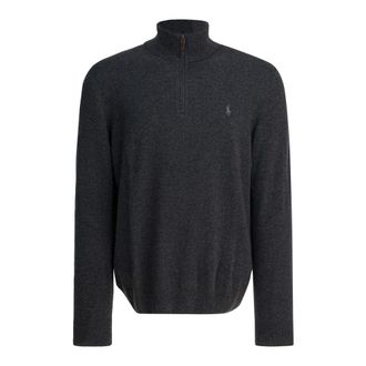 Polo Ralph Lauren Grauer Strick Quarter-Zip Pullover Aw25 - - Knitwear - Herren - Grau - XL