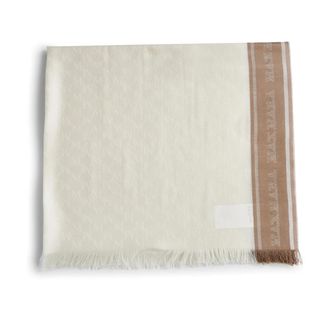 Max Mara Jacquard-Schal mit Fransen - - Accessories - Damen - Beige - ONE SIZE