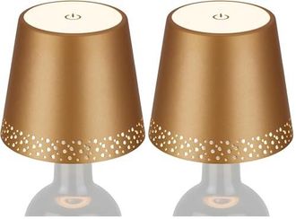 Briloner LED Flaschenlampe kabellos mit Touch, dimmbar, warmwei&szlig;, Nachttischlampe, Flaschenleuchte, LED Lampe, Akku Tischleuchte, Weinlampe, Flaschenlampe Aufs