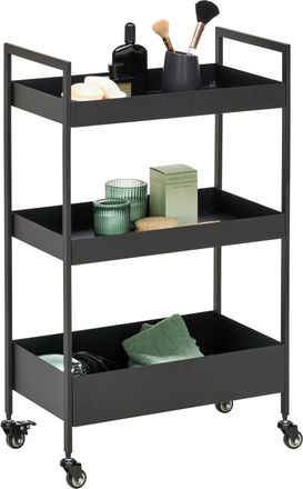 Xora Servierwagen, Schwarz, Metall, rechteckig, 50x86x30 cm, einfacher Aufbau, Esszimmer, Barm&ouml;bel, Barwagen