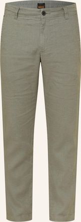 HUGO BOSS Leinenchino Sanderson Regular Fit grau