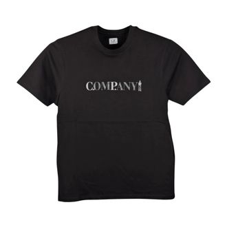 C.P. Company C.p. Company, Homme, Tops, Noir, Taille: L T-shirt &agrave; logo imprim&eacute;