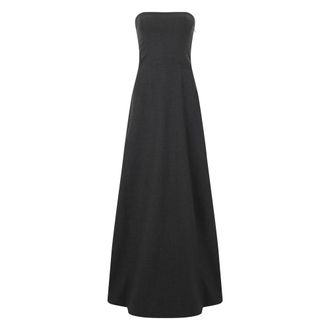 Alberta Ferretti Tr&auml;gerloses Langes Kleid - - Dresses - Damen - Grau - S