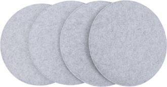 CB Home & Style Filz Sitzkissen Stuhlkissen Polster Auflage Kissen 4er Pack rund oder eckig (Hellgrau, Rund - ø35cm)