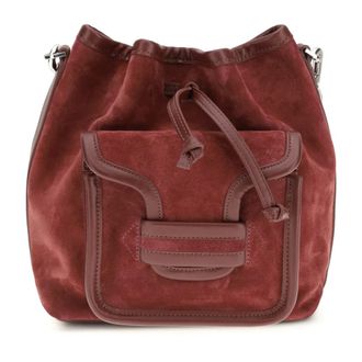 Pierre Hardy Sac seau Alpha en su&egrave;de - Femme - Sacs - Rouge - Taille: ONE Size