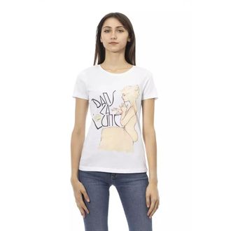 Trussardi Femme, Tops, Blanc, Taille: 46 FR T-shirt Action Manches Courtes