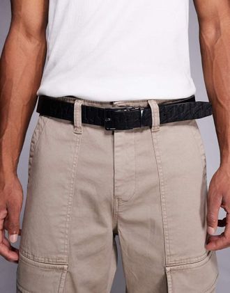 A|X Armani Exchange G&uuml;rtel in Schwarz mit Schnalle