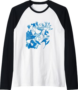 Moomin Hellblaue Mumins Winter Follies Lauffiguren Raglan