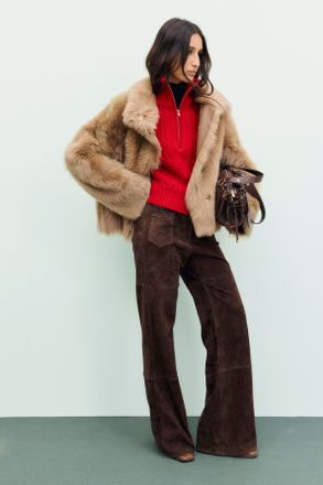 Gerard Darel Pull camionneur &agrave; torsades en laine - ROXY - Rouge