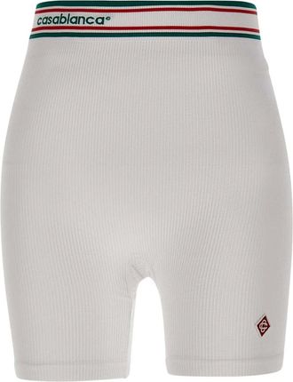 Casablanca Femme, Shorts, Blanc, Taille: 42/44 FR Shorts de sport sans coutures