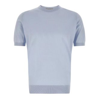 John Smedley Kempton T-Shirt - - Knitwear - Herren - Blau - 2XL