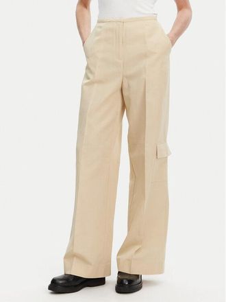 Calvin Klein Stoffhose K20K208168 Beige Wide Leg