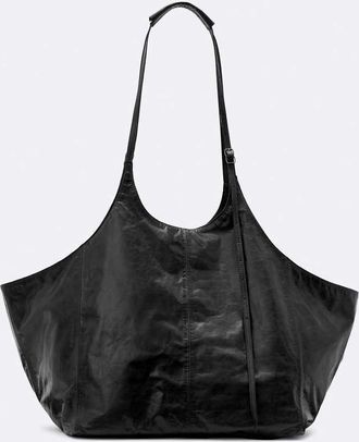 AllSaints Siloh East-West-Tote in Schwarz