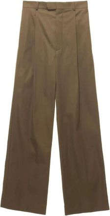 Carven Femme, Pantalons, Brun, Taille: 38 FR Pantalon large pliss&eacute;