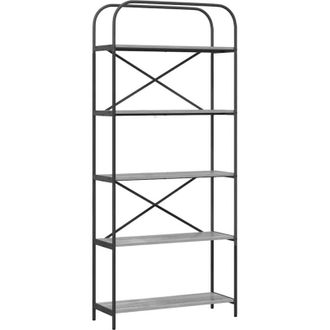 vidaXL Regal Grau Sonoma 80 x 30 x 183 cm Holzwerkstoff vidaXL