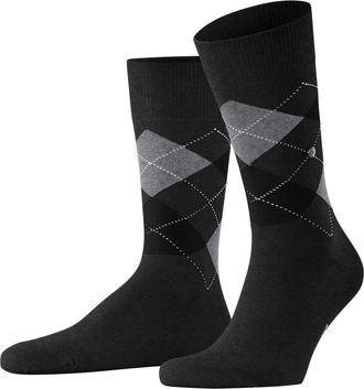 Burlington Herren Socken King M So Baumwolle gemustert 1 Paar, Grau Grey 3985, 46-50