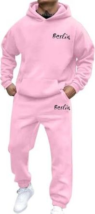 Generic Surv&ecirc;tement 2 pi&egrave;ces pour homme - En coton - Baggy chaud - Confortable - Pantalon de jogging et sweat &agrave; capuche - Tenue de loisirs - V&ecirc;tement de sport