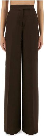Max Mara Femme, Pantalons, Brun, Taille: 36 FR Wide Pantalons