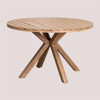 Sklum Sklum - Runder Esstisch Naele aus Holz &Oslash;120 cm Eukalyptus Braun