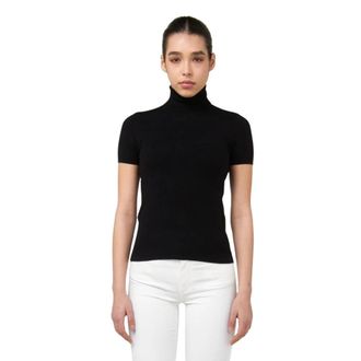 Gas Viskose-Rollkragenpullover - - Knitwear - Damen - Schwarzk - S