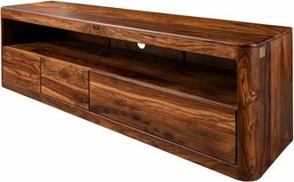 Massivmoebel24 Meuble tv 190x50 Palissandre ciré Noisette toronto 247