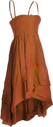 vishes Sommerkleid 2in1 Kleid-Rock Damen Sommer-Kleid Spagetti-Tr&auml;ger Hippie-Rock Elfen, Casual Style