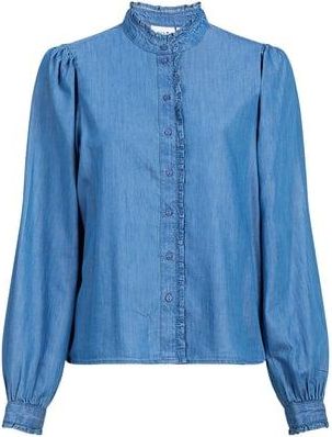 Vila Chemise ample en coton m&eacute;lang&eacute;