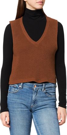 Noisy May Noisy may Damen NMROSSITA V-Neck Knit Vest BG Weste, Partridge, L