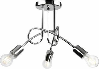 Licht-Erlebnisse Licht-erlebnisse - Deckenleuchte E27 3-flammig Chrom Metall Modern Deckenlampe