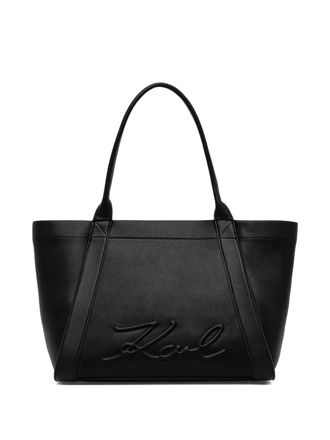 Karl Lagerfeld Shopper mit Logo-Pr&auml;gung - Schwarz