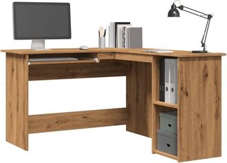 vidaXL Vidaxl - Bureau dangle ch&ecirc;ne artisanal 120x140x75 cm bois ding&eacute;nierie