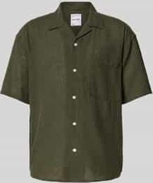 Only & Sons Relaxed Fit Freizeithemd aus Baumwoll-Leinen-Mix Modell CAIDEN