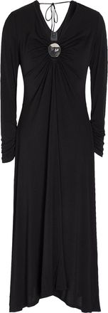 8 by YOOX EMBELLISHED RUCHED MIDI DRESS W