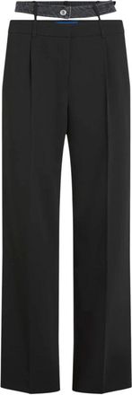 Karl Lagerfeld Femme, Pantalons, Noir, Taille: 38 FR KLJ Mixed Material Pant