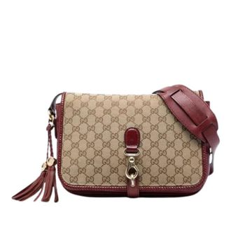 Gucci Pre-owned Vintage Canvas Umh&auml;ngetasche - - Pre-owned - Damen - Beige - ONE SIZE
