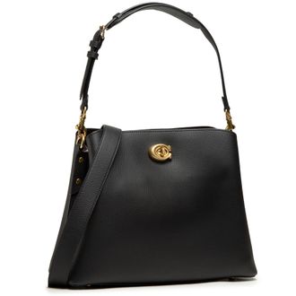 Coach Handtasche Coach Plshd Pbbl Willow Sb C2621 Schwarz